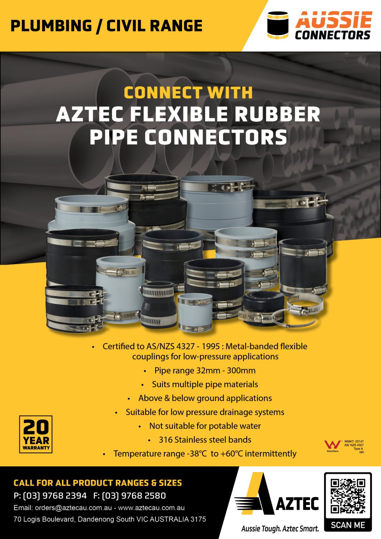 Aussie Connector Range - Aztec Plumbing Supplies
